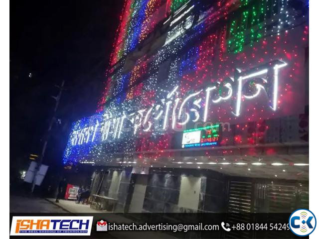 Glow SS Top Letter Sign Board Led SS Sign Board with Glow