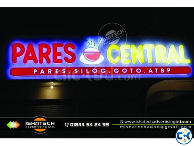 Acp Off Cutting Sign Board Yellow Led Light with Yellow Re