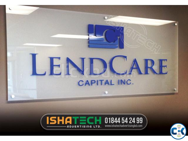 Nameplate Golden SS Steel Channel Acrylic Letter Glow Signag