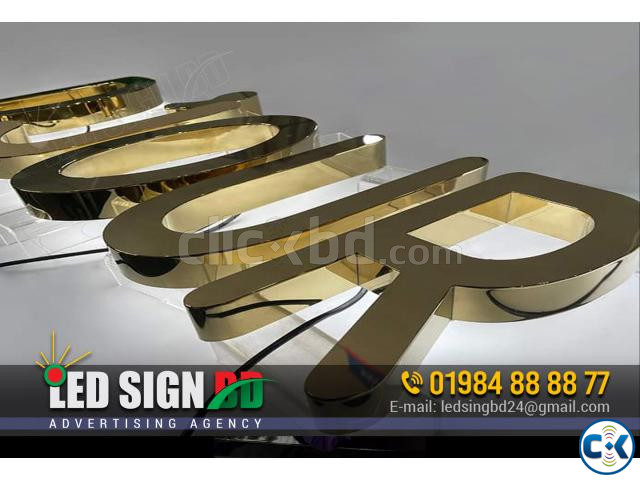 SS Acrylic Letter with RGB 3D LED Signage Working