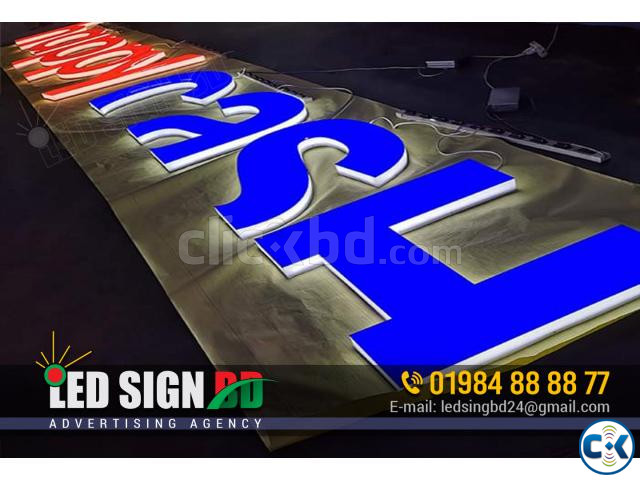 SS Acrylic Letter with RGB 3D LED Signage Working