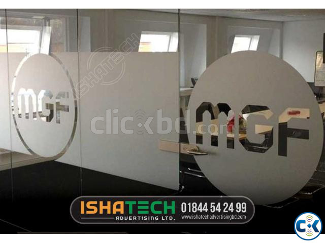 Office Glass Clear Frosted Sticker Print Pasting