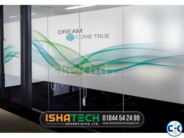 Office Glass Clear Frosted Sticker Print Pasting