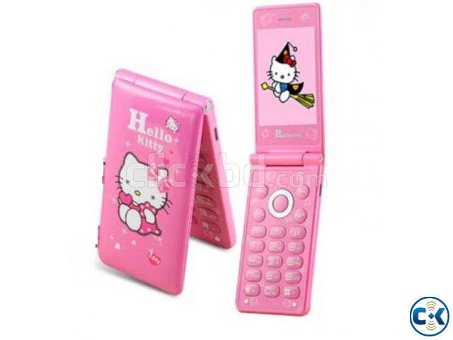 Hello Kitty D10 Folding Mobile Phone Touch Display Dual Sim