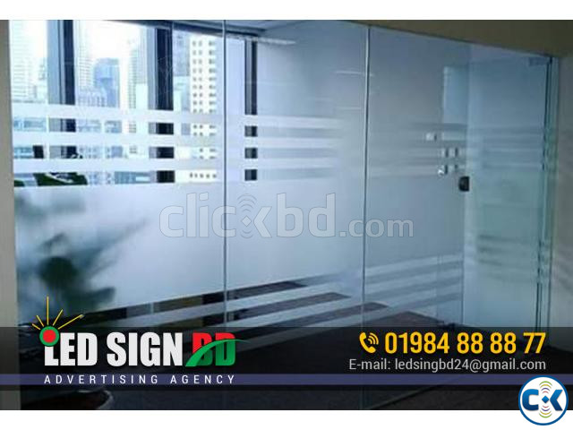 Office Glass Clear Frosted Sticker Print Pasting Price