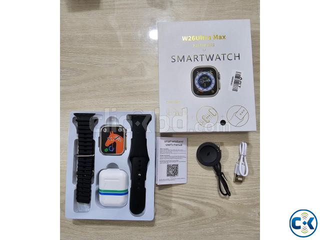 W26 Ultra Max Smart Watch With Earpods Watch 8