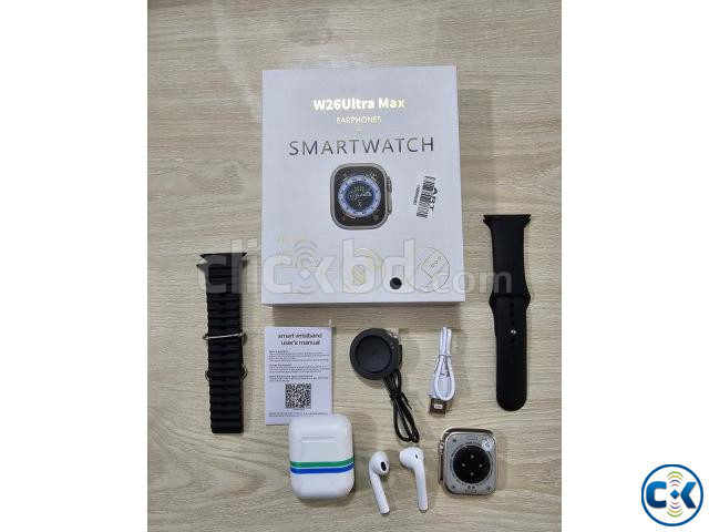 W26 Ultra Max Smart Watch With Earpods Watch 8