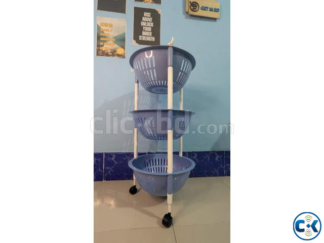 3 Layer Food Storage Rack with Wheels