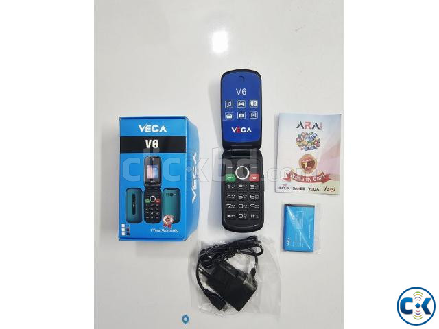 VEGA V6 Folding Phone Dual Sim Blue