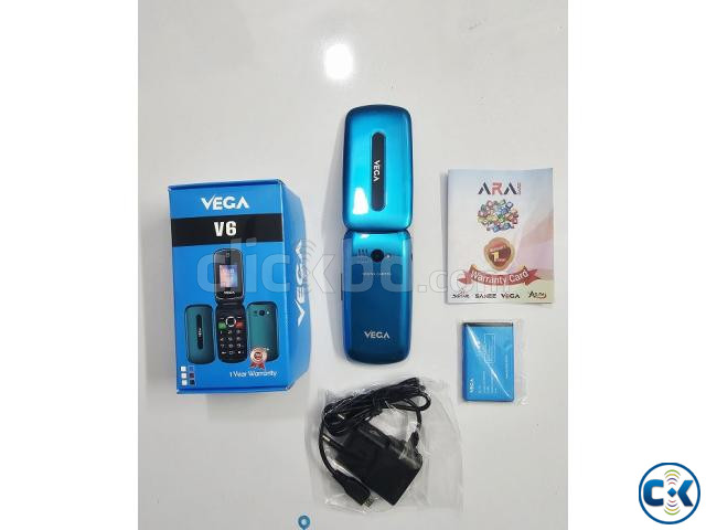 VEGA V6 Folding Phone Dual Sim Blue