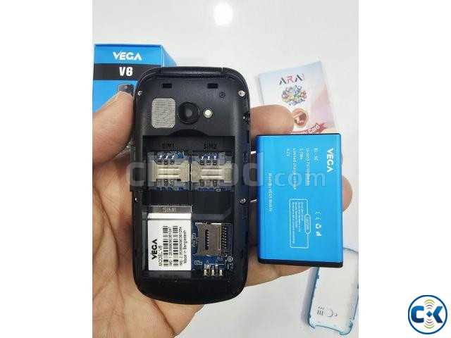 VEGA V6 Folding Phone Dual Sim Blue